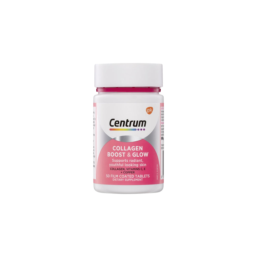 Centrum Collagen Boost & Glow Dietary Supplement 50 Tablets – Essentials.lk