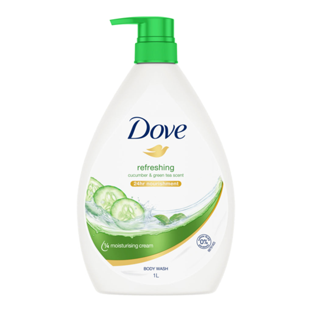 Dove Refreshing Cucumber & Green tea 24H Nourishment Body Wash 1l ...