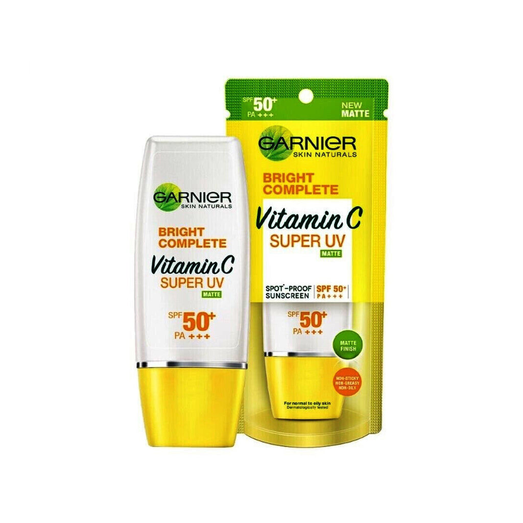 Garnier Bright Complete Vitamin C Super UV Mate Spot Proof Sunscreen S ...