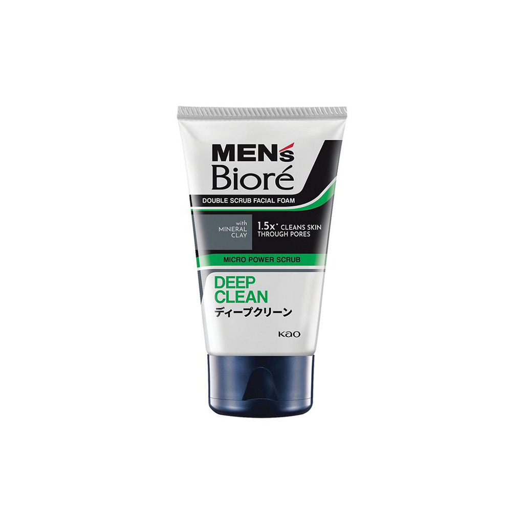 Men's Biore Double Scrub Facial Foam Deep Clean 100g – Essentials.lk