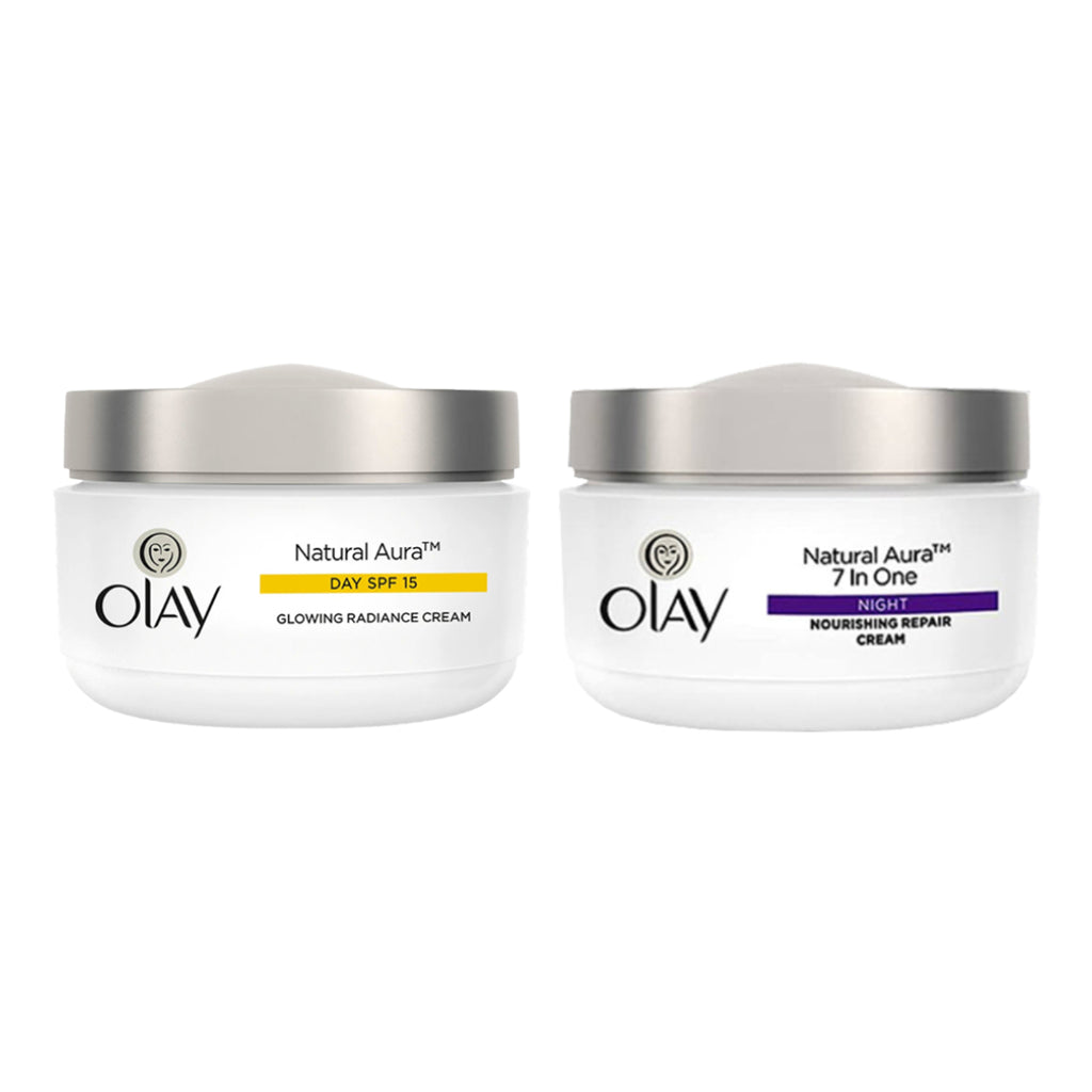 Olay Day Cream & Night Cream Natural Aura Nourishing Repair Cream 50g ...