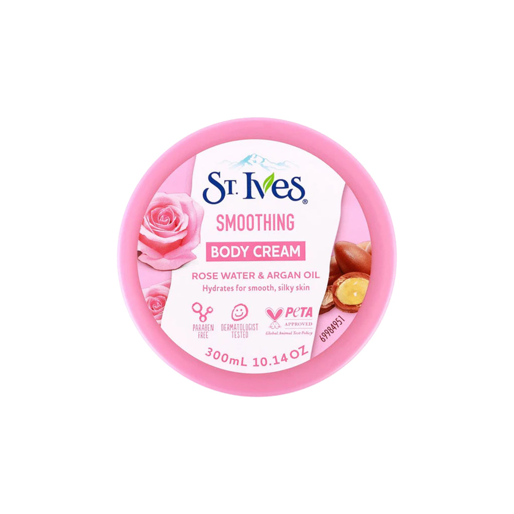 St.Ives Smoothing Body Cream With Rose Water & Argan Oil 300ml ...